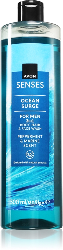 Avon Senses Ocean Surge shower gel for men 3-in-1 | notino.co.uk
