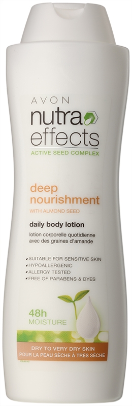 Avon Nutra Effects Nourish lait corporel hydratant pour peaux sèches à ...