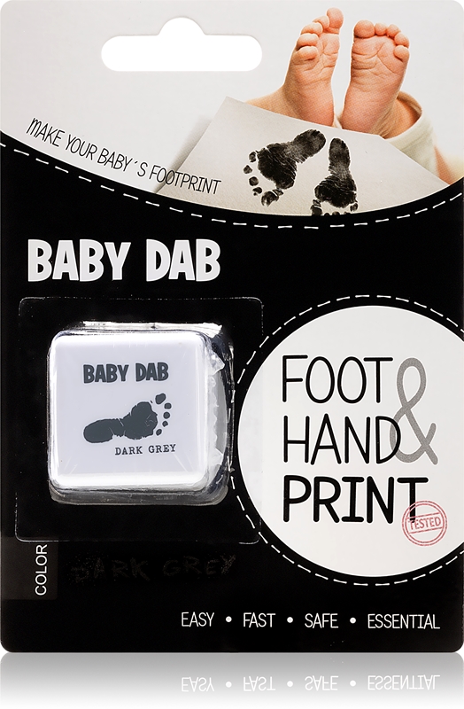 Baby Dab Foot & Hand Print Grey dye for baby footprints and handprints ...