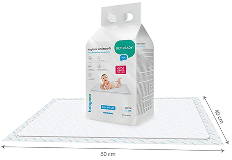 BabyOno Get Ready Hygienic Underpads disposable changing mats | notino.ie