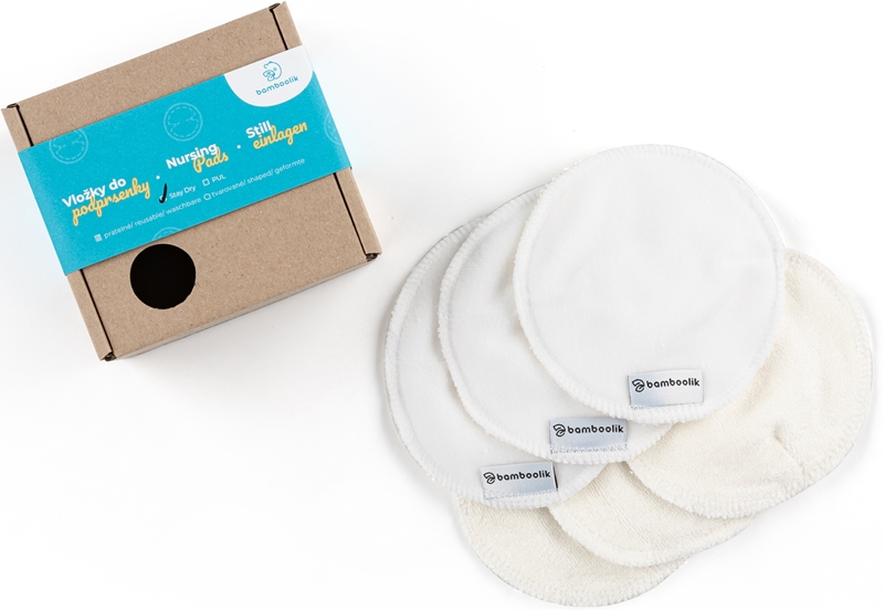 Bamboolik Reusable Shaped Nursing Pads Terry & Stay Dry cloth breast ...
