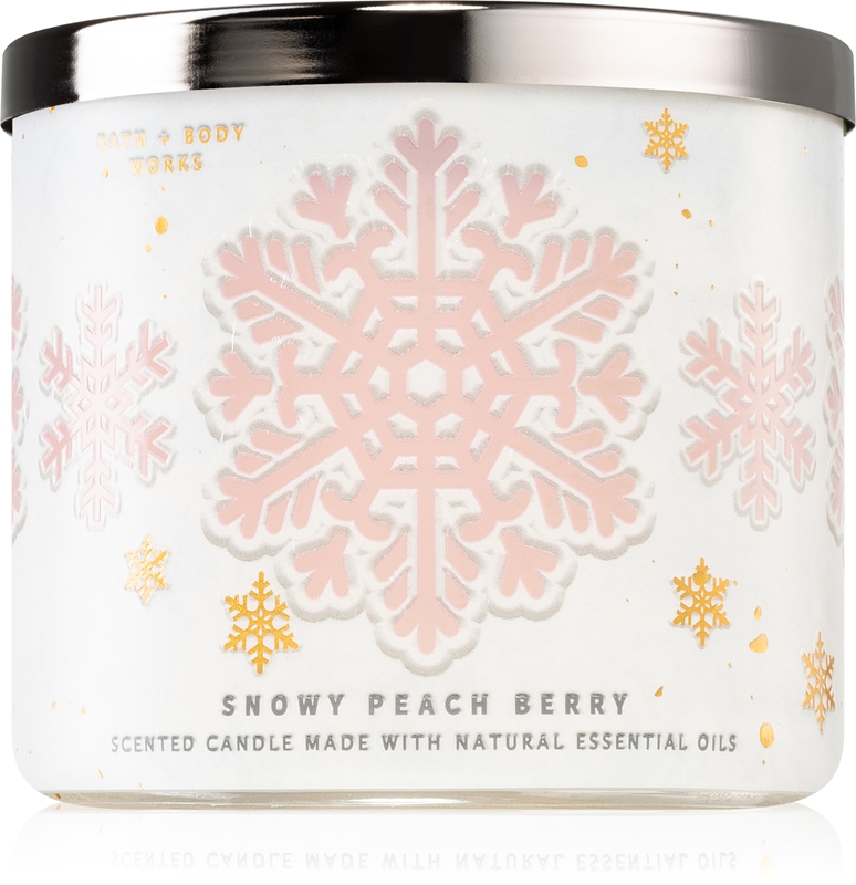 Bath & Body Works Snowy Peach Berry duftlys | Dufte til hjemmet Bath ...