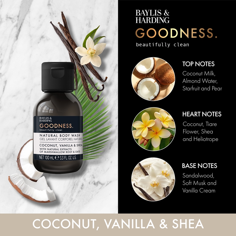 Baylis & Harding Goodness Coconut, Vanilla & Shea Natural Shower Gel ...