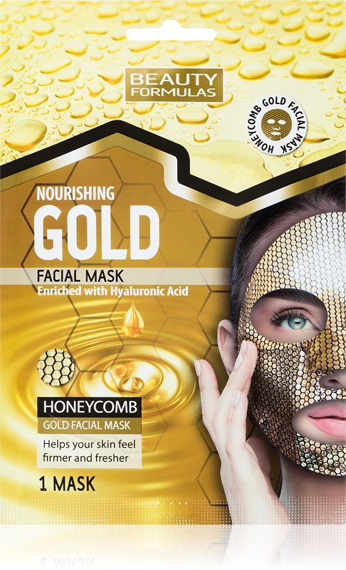 Beauty Formulas Gold nourishing face sheet mask with hyaluronic acid ...