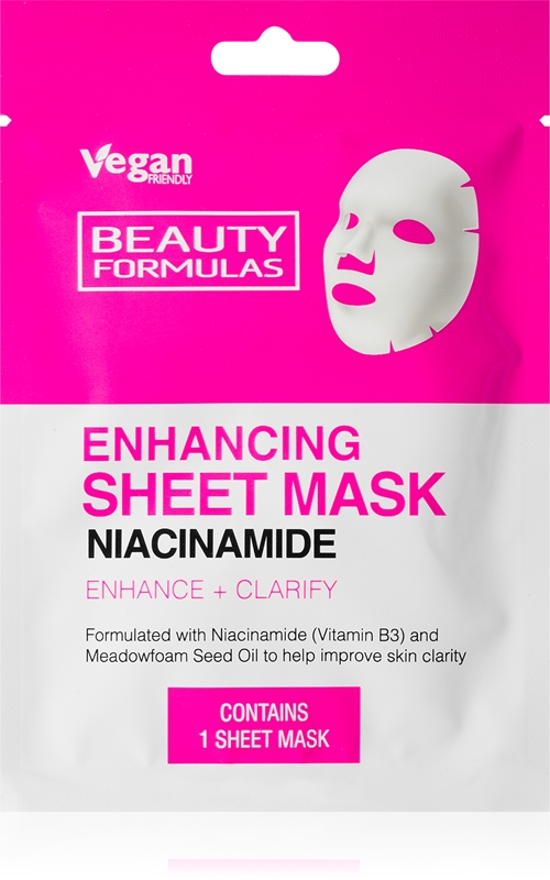 Beauty Formulas Niacinamide nourishing face sheet mask | notino.ie