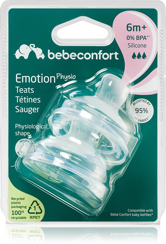 Bebeconfort Emotion Physio Fast Flow pudeles knupis | notino.lv