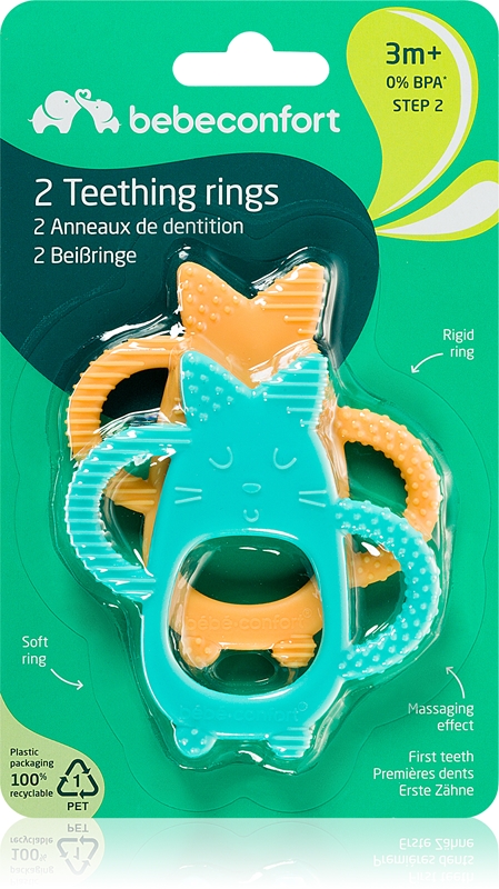 Bebeconfort 2 Teething Rings chew toy | notino.ie