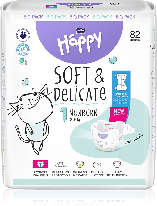 Bella Baby Happy Soft&Delicate Size 1 Newborn disposable nappies ...