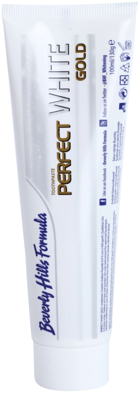 Beverly Hills Formula Perfect White Gold Balinoša zobu pasta ar zelta ...
