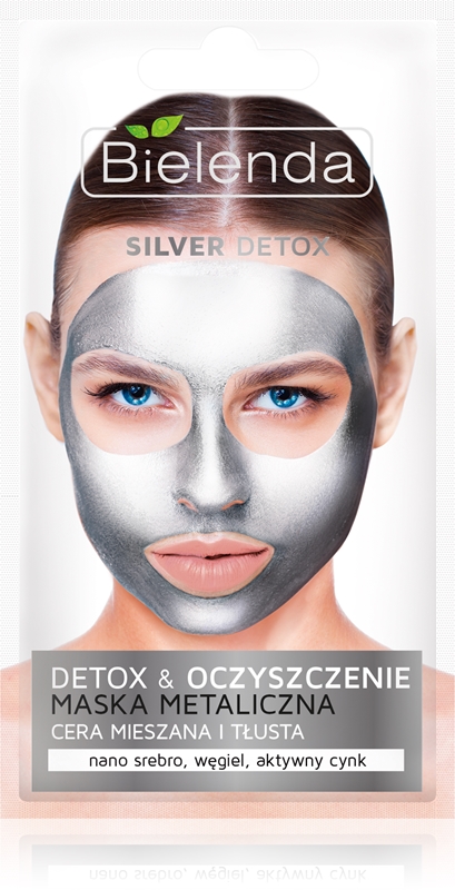 Bielenda Metallic Masks Silver Detox Cleansing Detox Mask for oily and ...