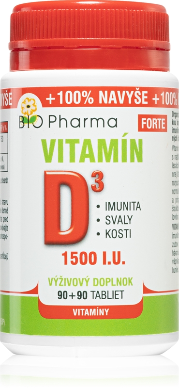 Bio Pharma Vitamin D3 Forte tablety pro podporu imunitního systému ...