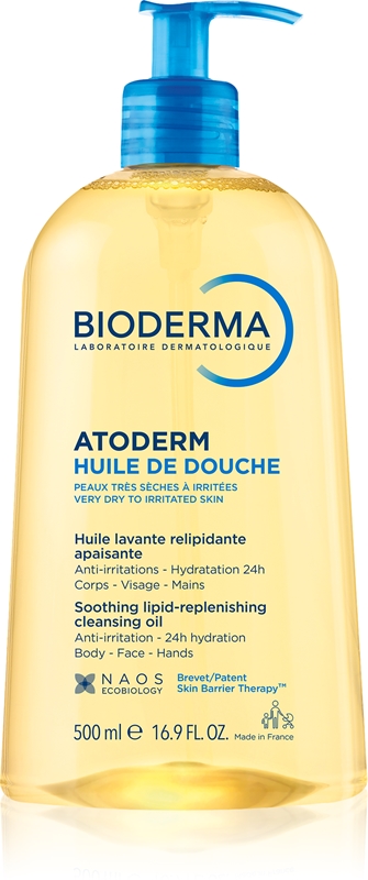 Bioderma Atoderm Shower Oil extra nourishing soothing shower oil for ...