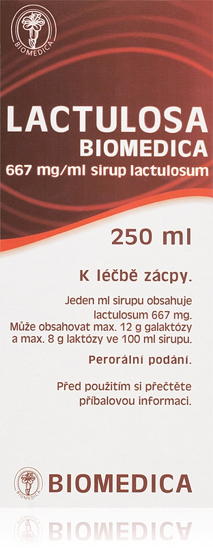 Biomedica Lactulosa 667mg/ml Syrup for constipation | notino.ie