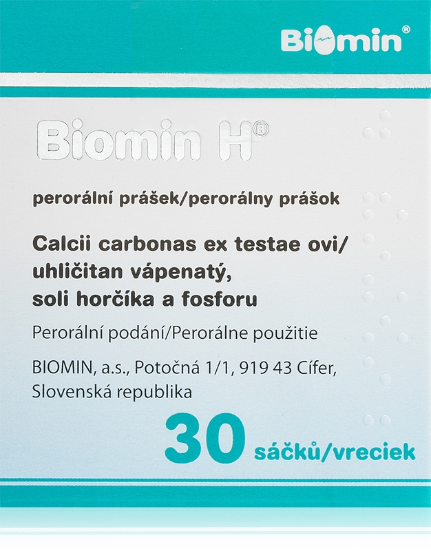 Biomin Biomin H 1110mg/15mg/1,8mg perorální prášek při osteoporóze ...