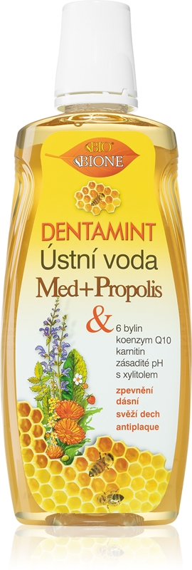 Bione Cosmetics Dentamint Med + Propolis ústní voda | notino.cz