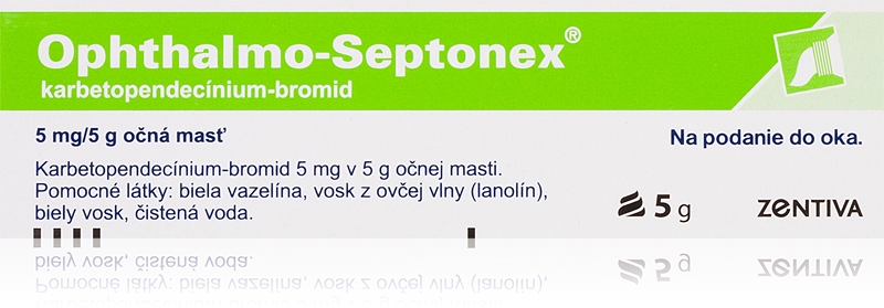 Zentiva Ophthalmo-Septonex 5 mg/5 g očná masť na liečbu nehnisavých ...