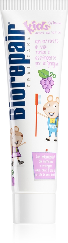Biorepair Kids 0-6 Grape Toothpaste for Children to restore dental ...