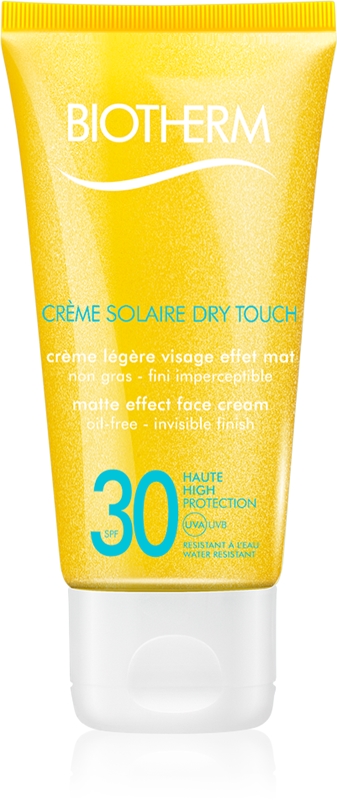 Biotherm Crème Solaire Dry Touch Matte Sunscreen On Your Face SPF 30 ...