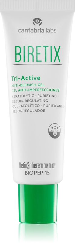 Biretix Treat Tri Active Gel topical acne gel to regulate sebum ...