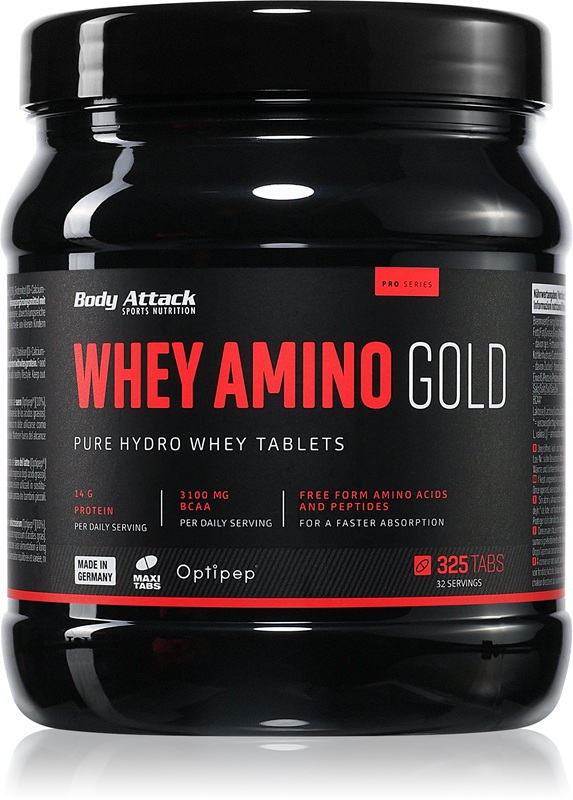 Body Attack Whey-Amino Gold Molkenprotein in Tablettenform ️ notino.de