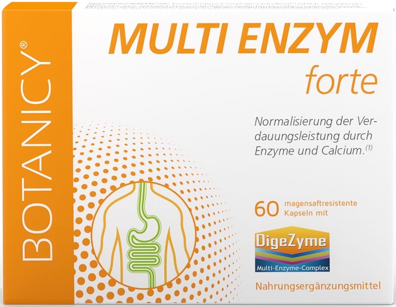 Botanicy MULTI ENZYM forte Kapseln zur Verdauungsförderung von Laktose ...