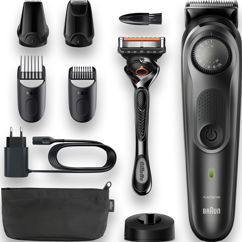 Braun BT 7340 Set Trimmer-Set für Bart und Körper (+ Ersatzbürstenköpfe)