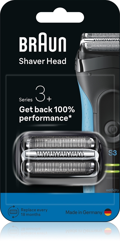 Braun Series 3+ 32B nadomestne glave za britje z električnim strojčkom | notino.si