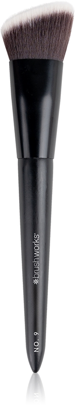 Brushworks Angled Flat Top Foundation Buffing Brush pincel liso para ...