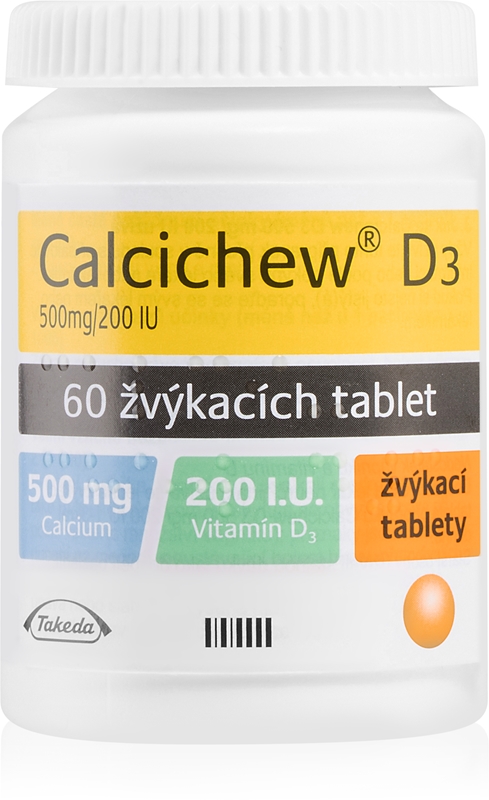 Calcichew Calcichew D3 500mg/200IU žvýkací tablety k prevenci a léčbě ...