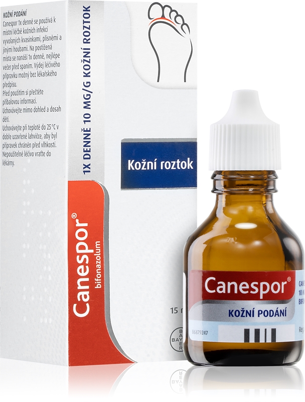Canespor Canespor 1x denně 0,01g/g kožní roztok proti houbám, kvasinkám a kožním plísním | notino.cz
