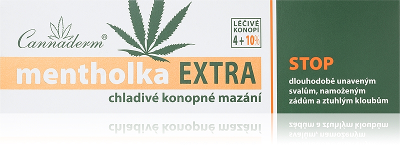 Cannaderm Mentholka EXTRA chladivé mazanie chladivý konopný gél s ...
