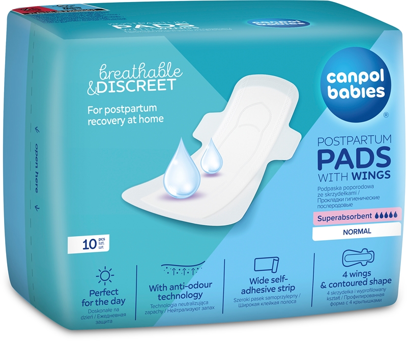 Canpol babies Postpartum Pads With Wings pensos higiénicos pós-parto ...