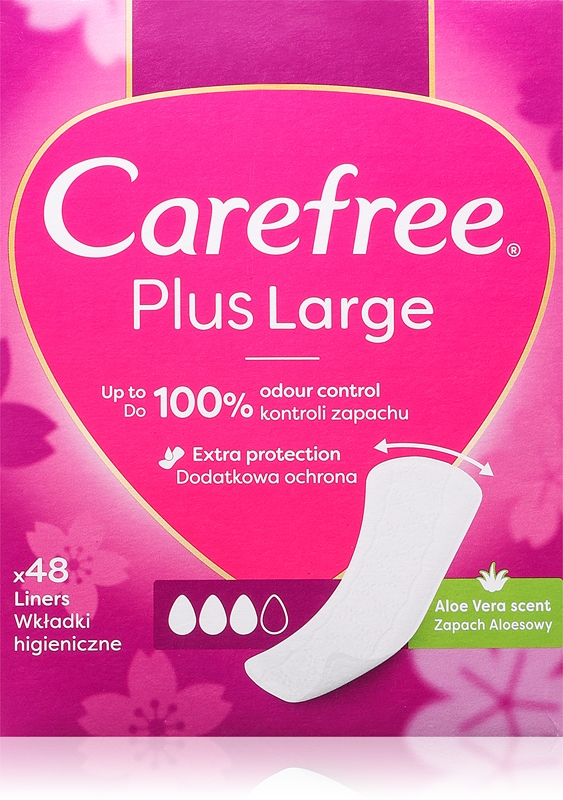 Carefree Plus Large Aloe panty liners with aloe vera | notino.ie