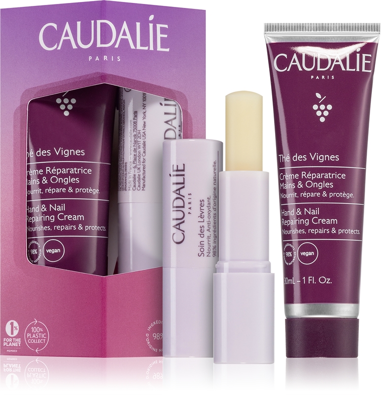 Caudalie Thé Des Vignes Hand & Lip Duo gift set with nourishing and ...
