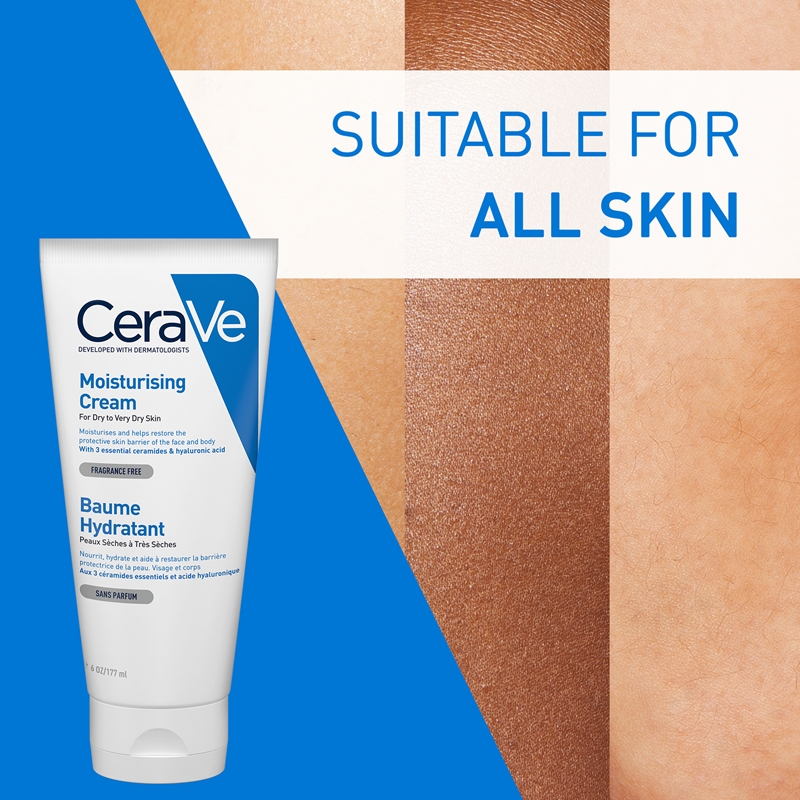 CeraVe Moisturizers creme hidratante de rosto e corpo para pele seca a ...
