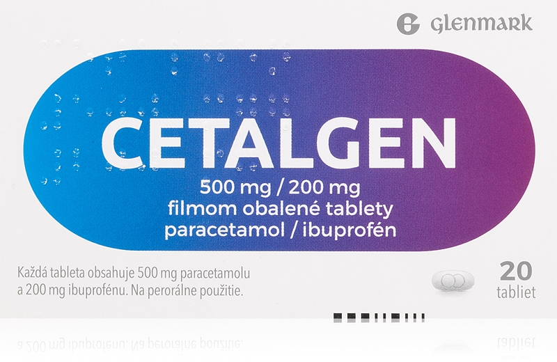 Cetalgen Cetalgen 500mg/200mg filmom obalené tablety na zníženie ...