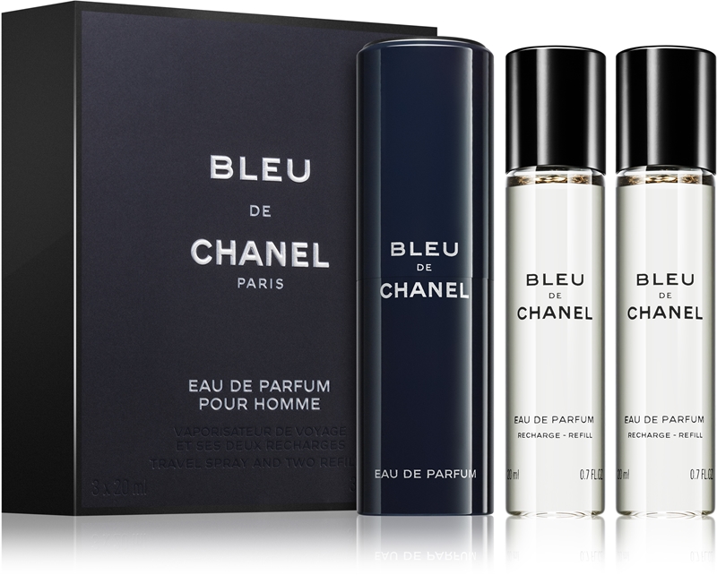 Chanel Bleu de Chanel travel Eau de Parfum (1x refillable + 2 x refill ...
