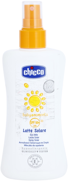 Chicco Baby Moments Sun защитен лосион в спрей SPF 50+ | notino.bg