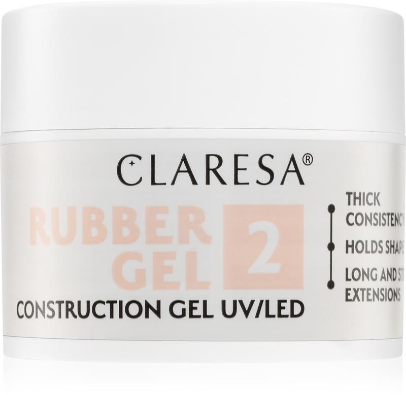 Claresa Rubber Gel Construction Gel UV/LED gélový lak pre predĺženie ...