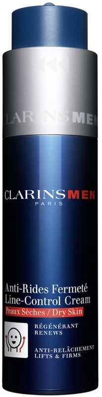 Clarins Men Line-Control Cream Anti-Falten Creme für trockene Haut ...