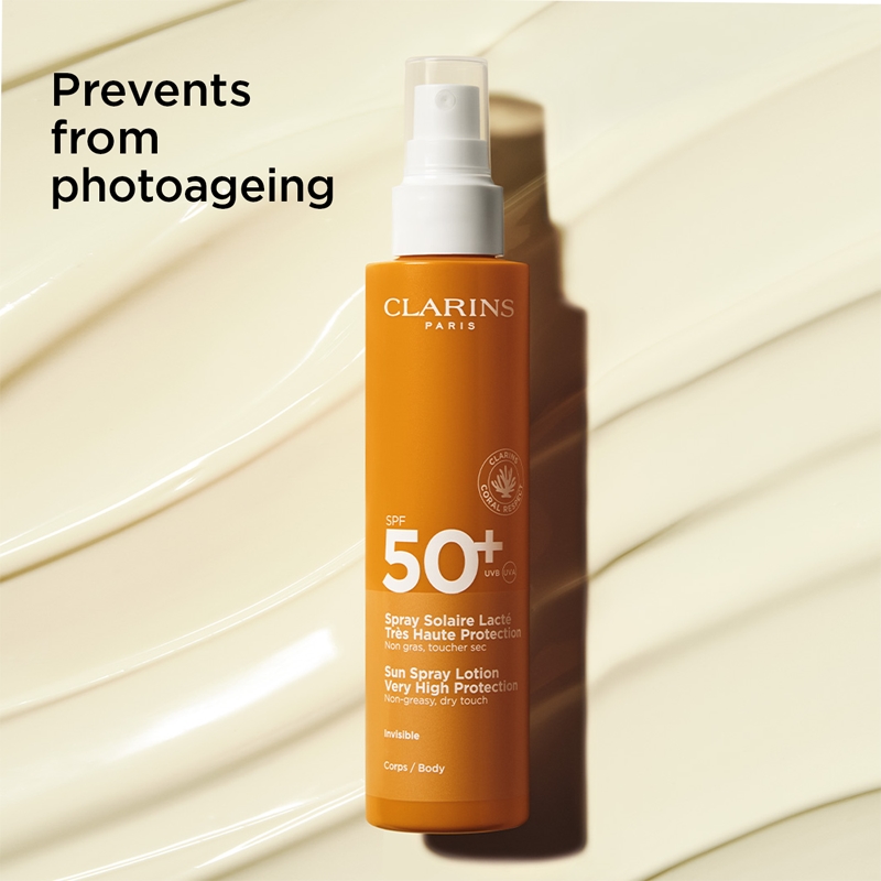 Clarins Sun Care Spray Lotion слънцезащитен спрей за тяло и лице ...