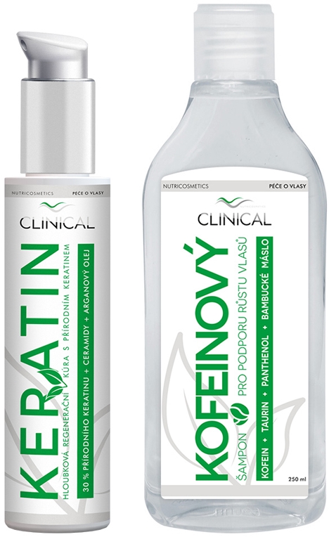 Clinical Keratin treatment + Caffeine shampoo set (for men and women ...