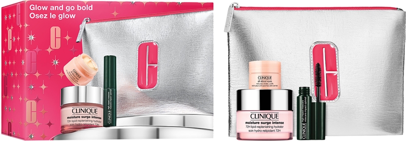 Clinique Holiday Glow And Go Bold коледен подаръчен комплект за жени ...