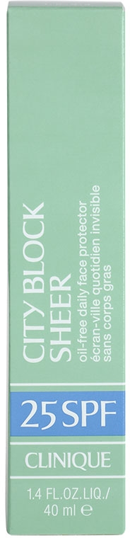 Clinique City Block™ Sheer Oil-Free Daily Face Protector SPF 25 ...