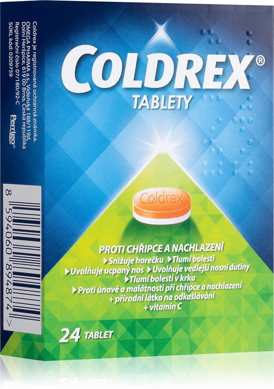 Coldrex Coldrex Tablety 500 mg/25 mg/5 mg/20 mg/38 mg tablety při ...