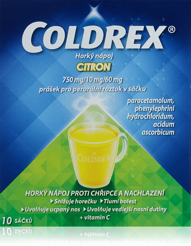 Coldrex Coldrex Horký nápoj Citron 750 mg/10mg/60mg prášek pro ...