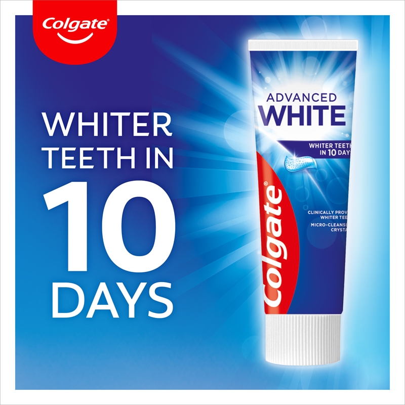 Colgate Advanced White Whitening Toothpaste Against Stains on Tooth ...