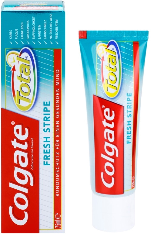 Colgate Total Fresh Stripe паста за цялостна защита на зъби и свеж дъх ...