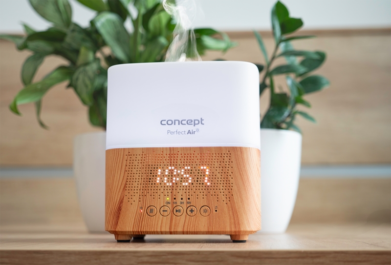 Concept DF2010 Perfect Air Light Wood aroma difuzér bluetooth přehrávač a budík | notino.cz