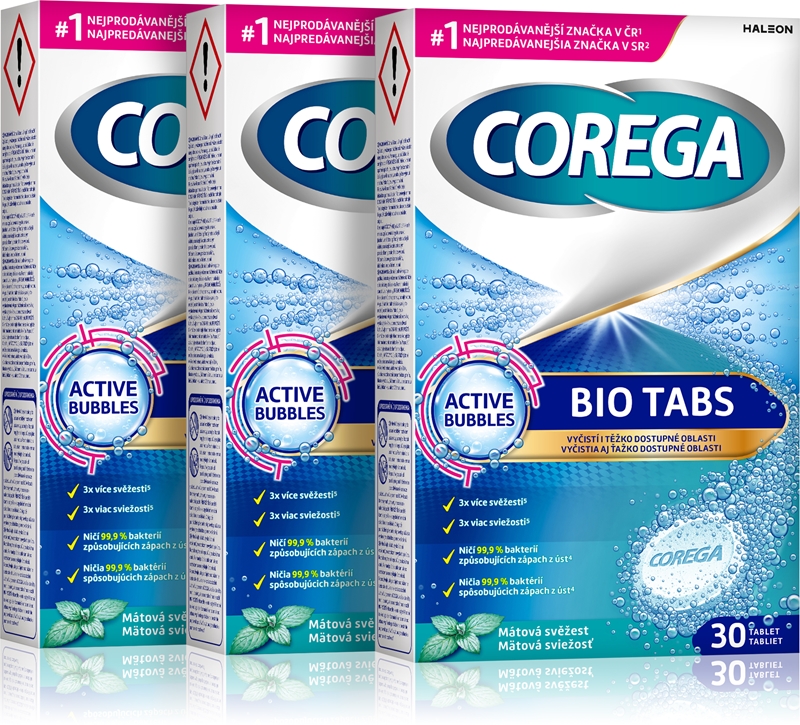 Corega Tabs Bio Rengöringstabletter för avtagbara ortodontiska ...